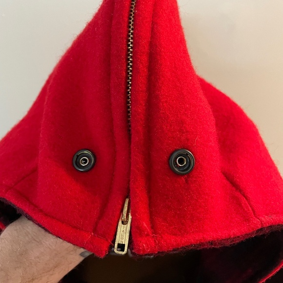 Woolrich | Jackets & Coats | Vintage Rare 94s Woolrich Red Plaid Hooded ...